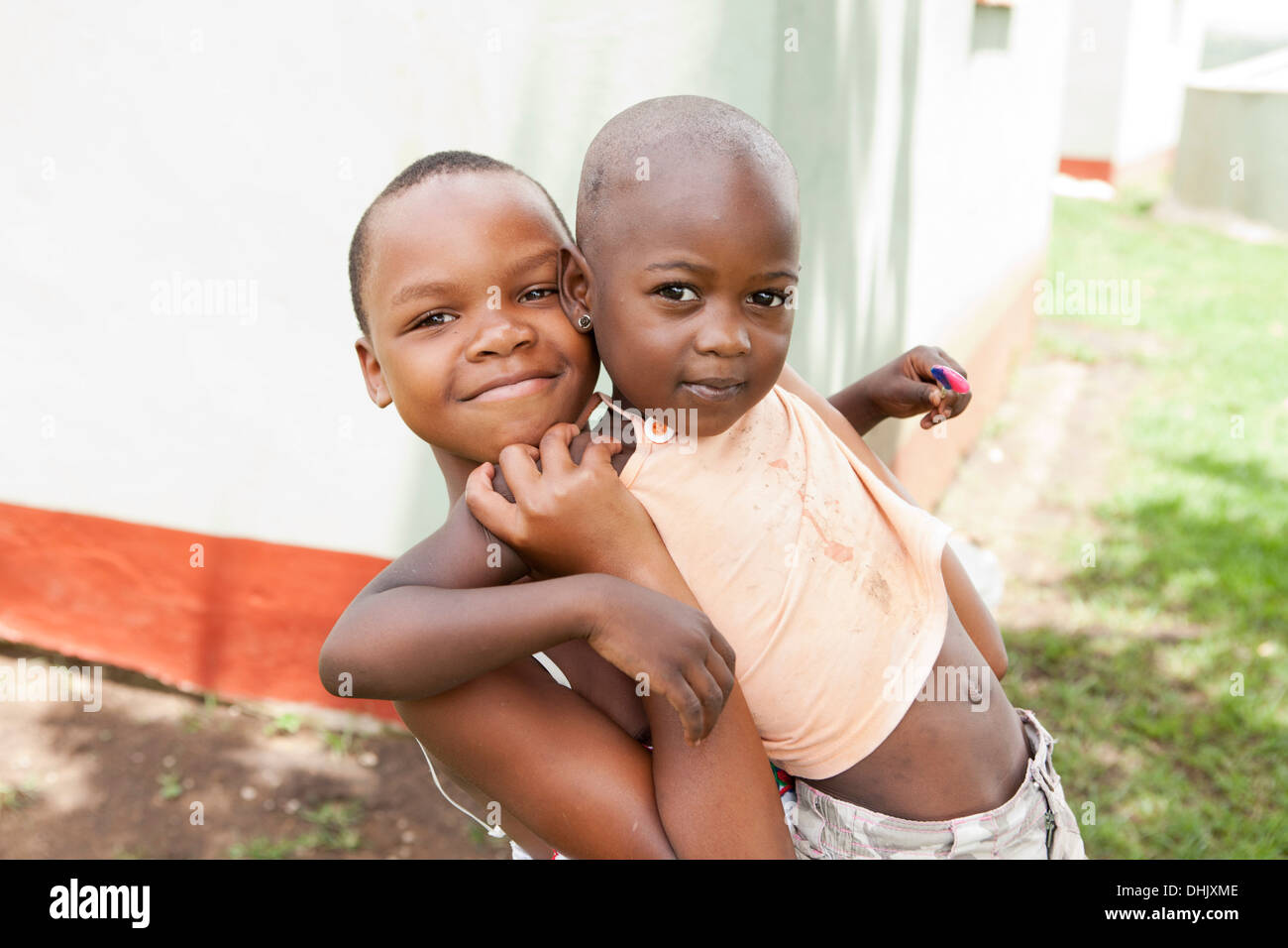 South Africa, KwaZulu-Natal, Eshowe, Girl carrying friend Stock Photo ...