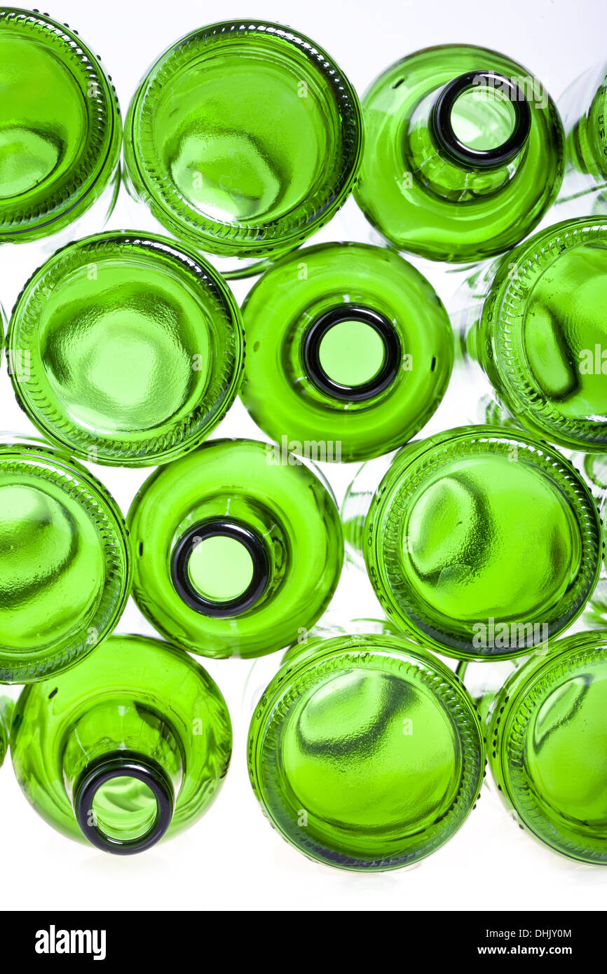 Bottoms of empty glass bottle Stock Photo - Alamy