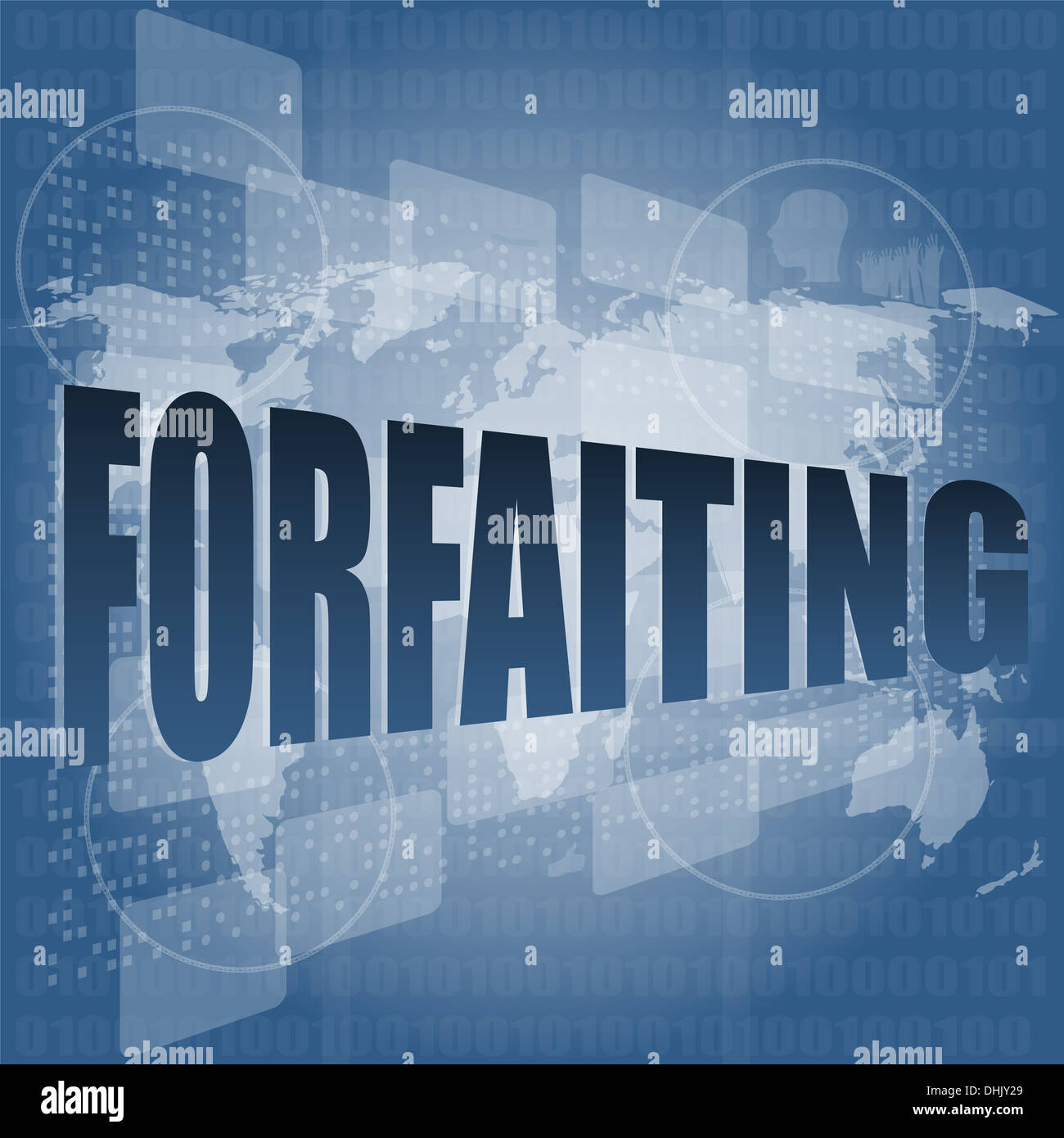 forfaiting word on digital touch screen Stock Photo - Alamy