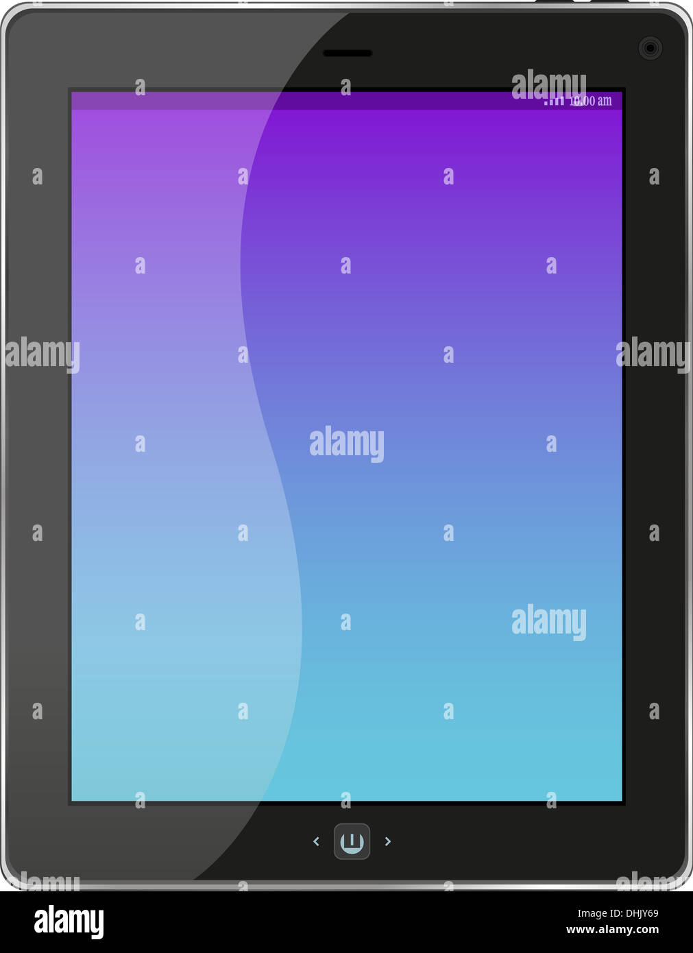 Touchscreen tablet pc with blue screen Stock Photo - Alamy