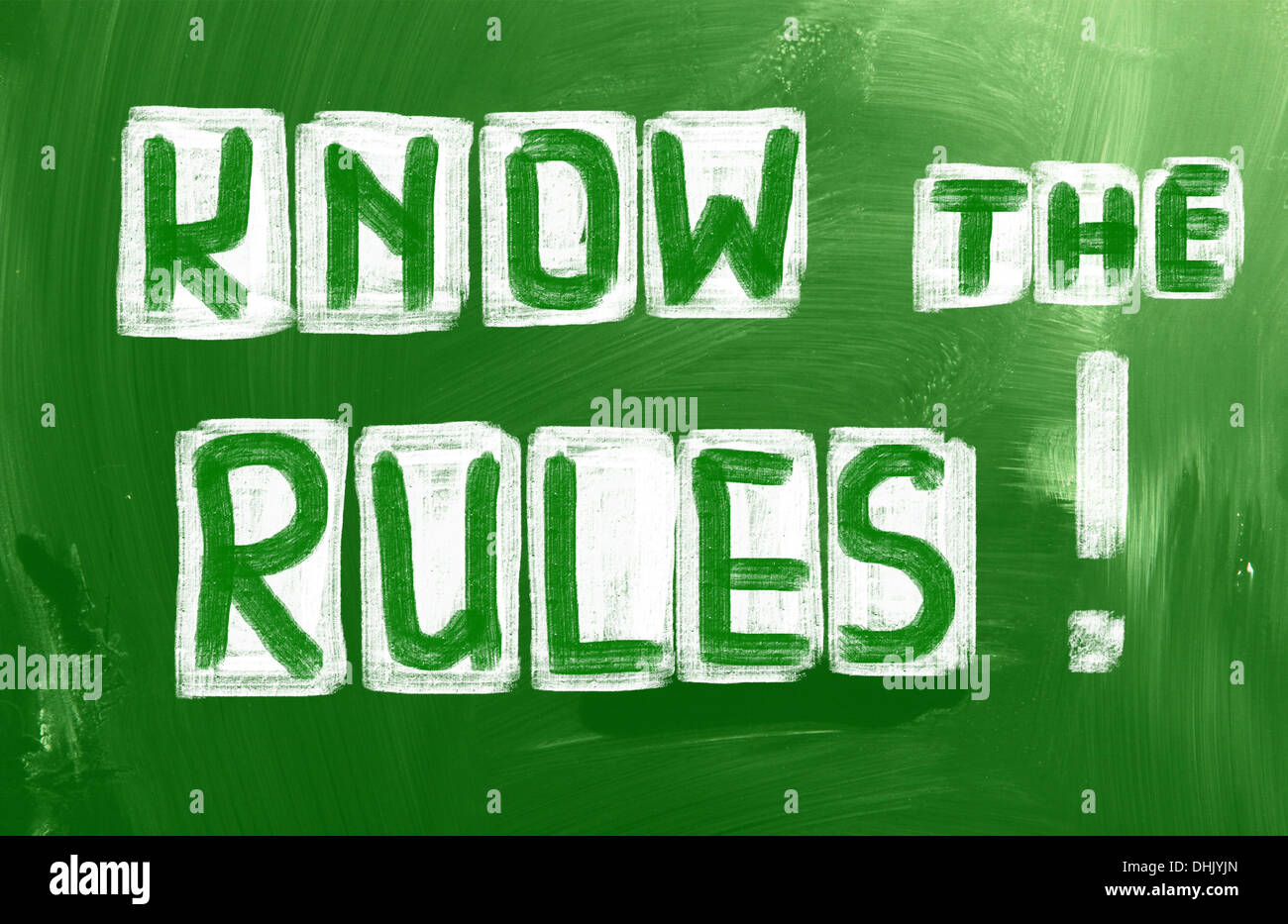 Know The Rules Concept Stock Photo - Alamy