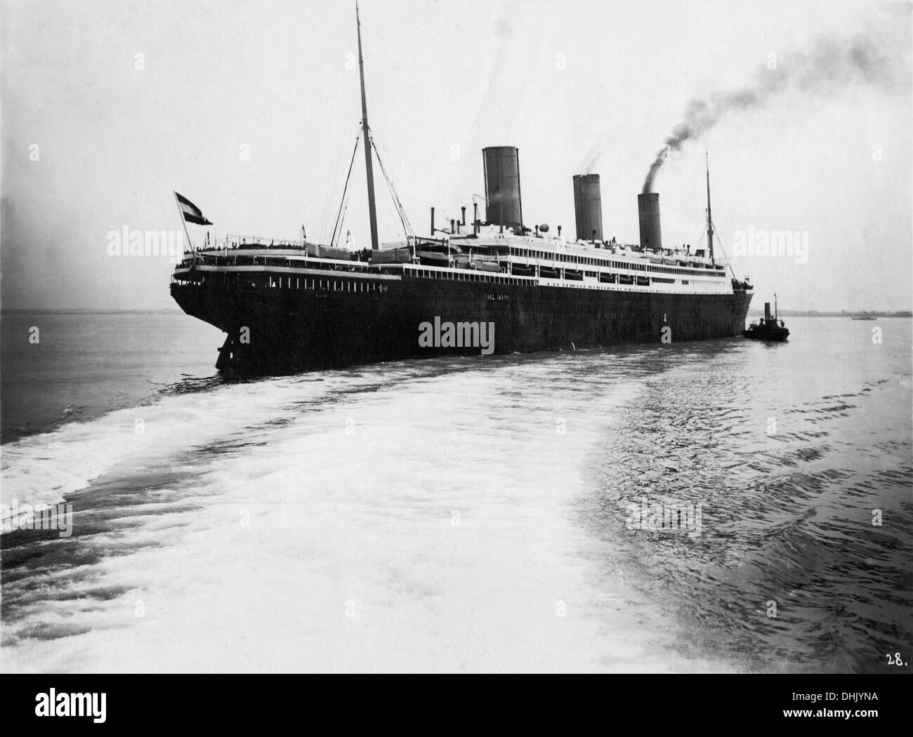Sideview of the ocean liner "Imperator" in the port of Southampton ...