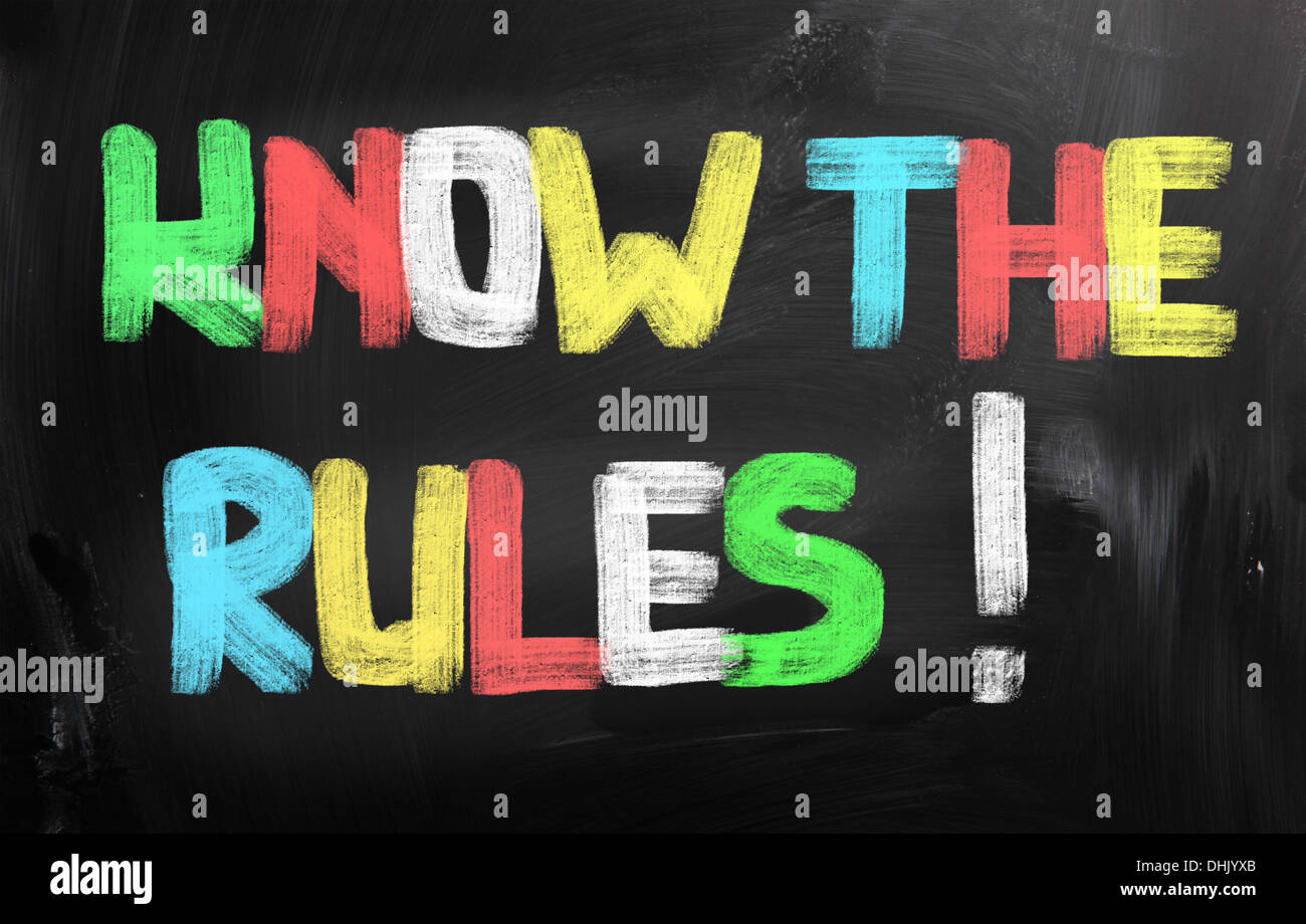 Know the rules hi-res stock photography and images - Alamy