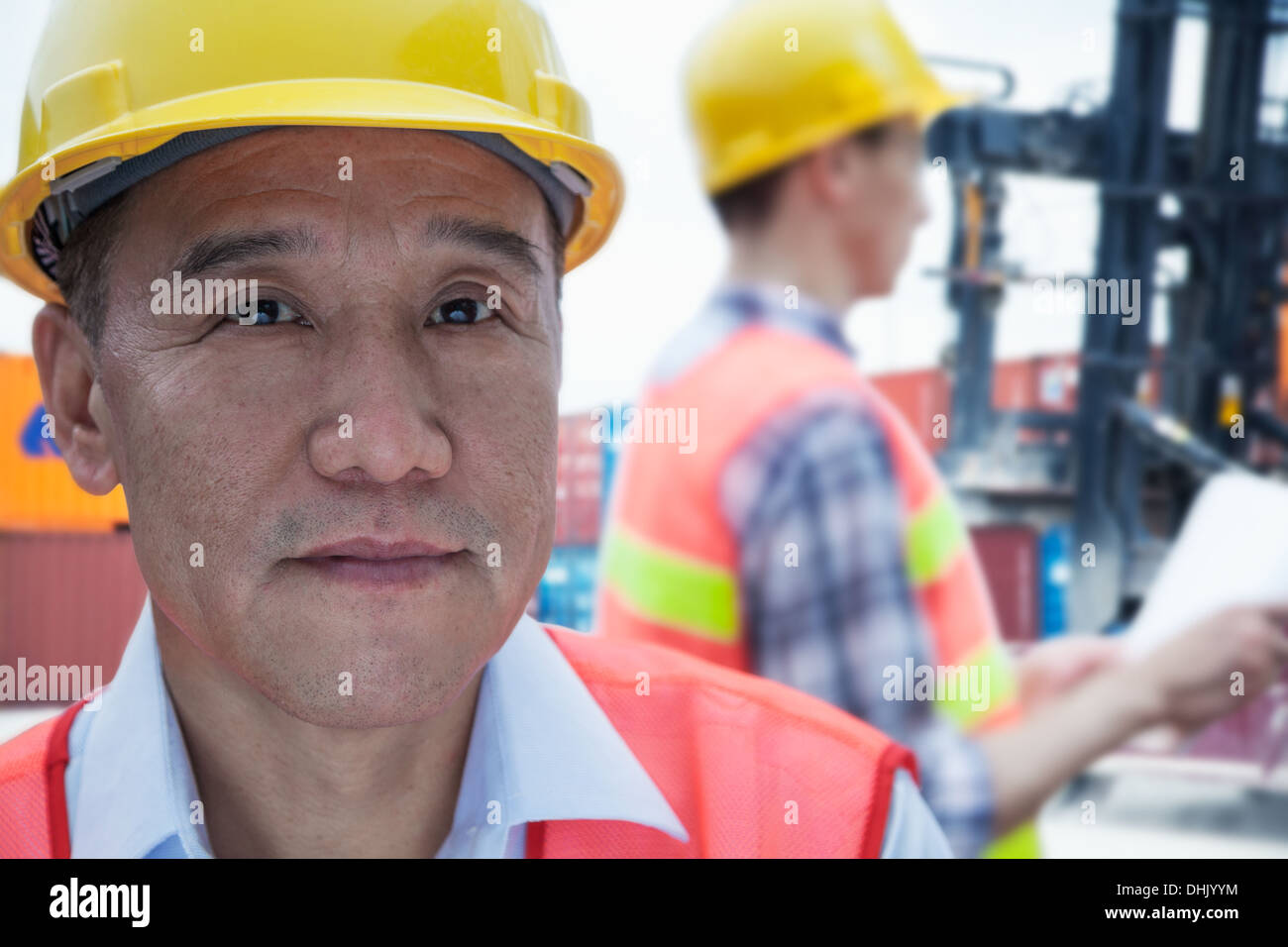 Engineer looking at camera outside hi-res stock photography and images ...