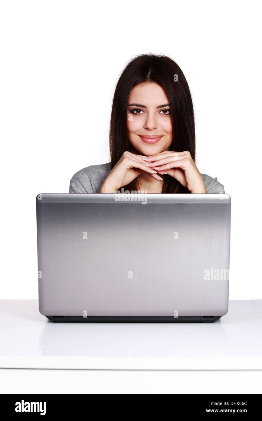 Female high school student studying Cut Out Stock Images & Pictures - Alamy