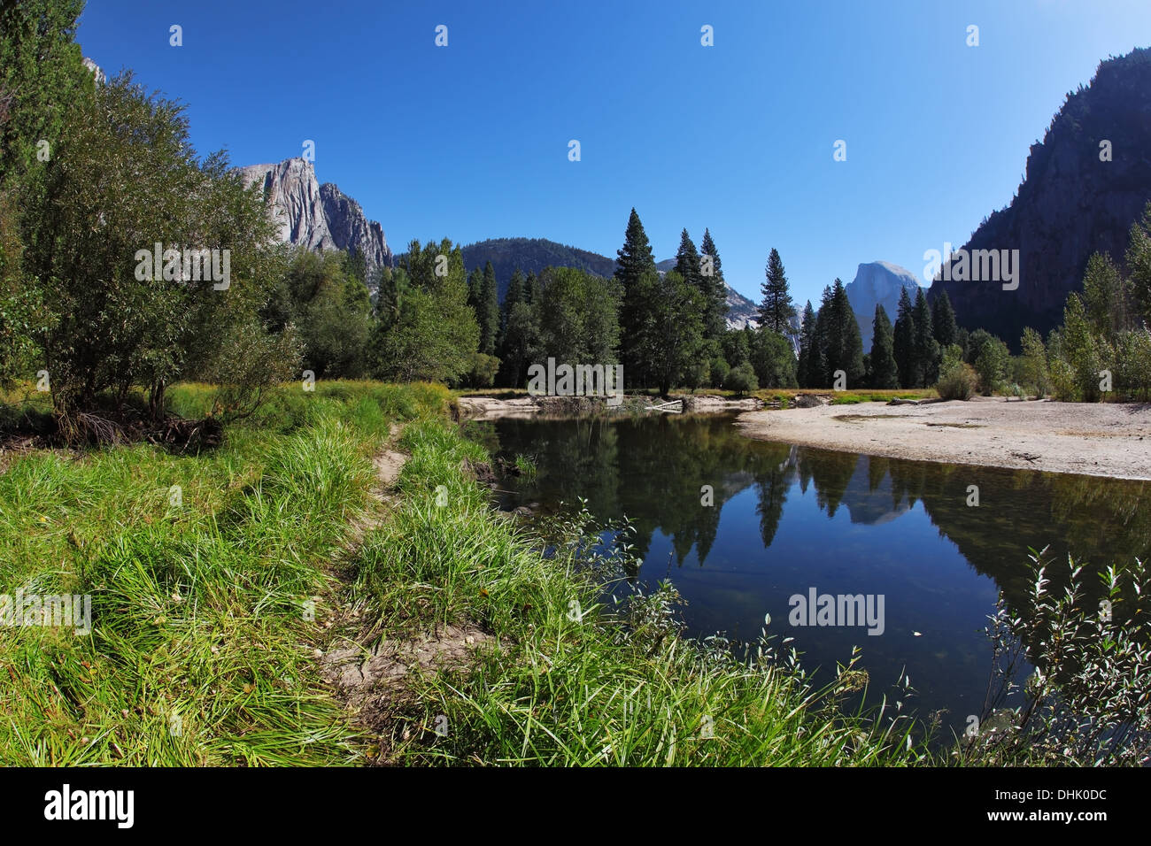 The blue water of the river Merced Stock Photo - Alamy
