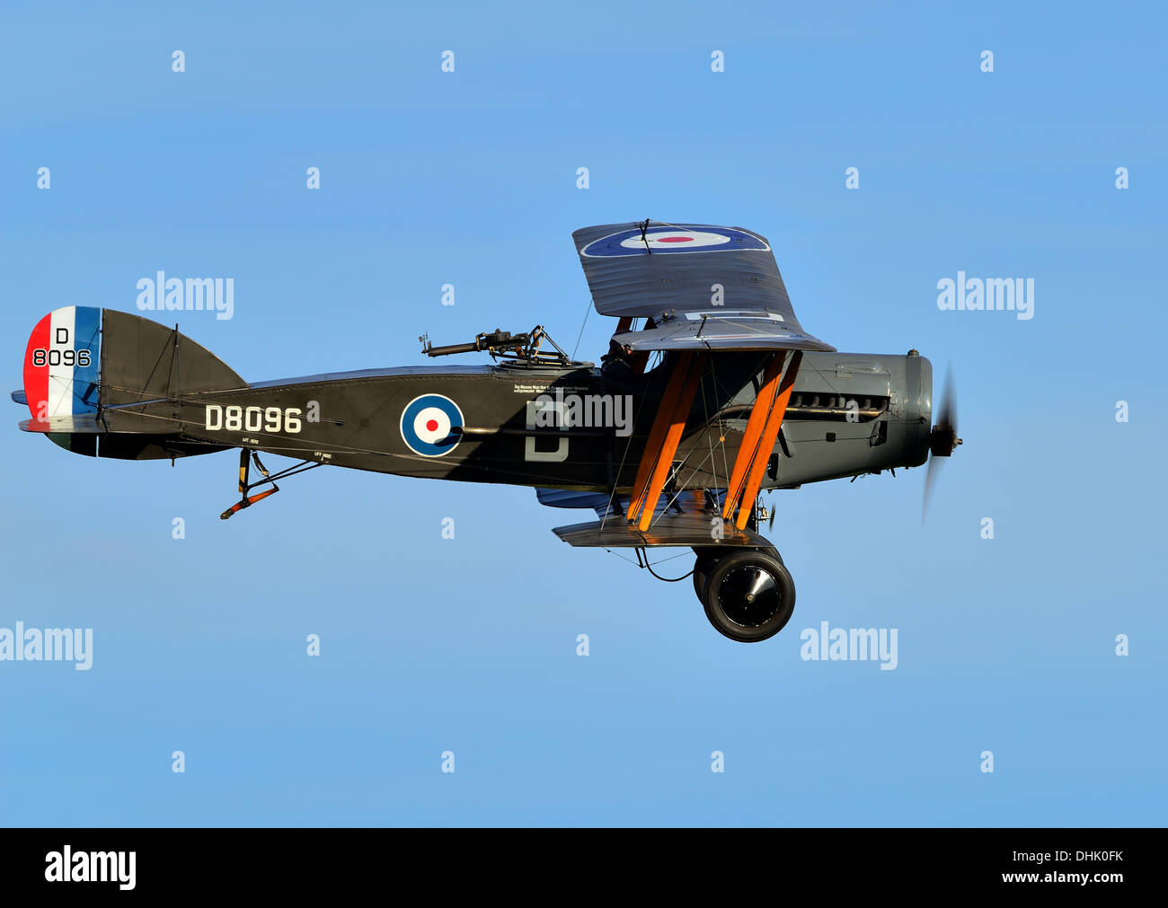 Bristol F2B biplane fighter from the Shuttleworth collection flying at ...