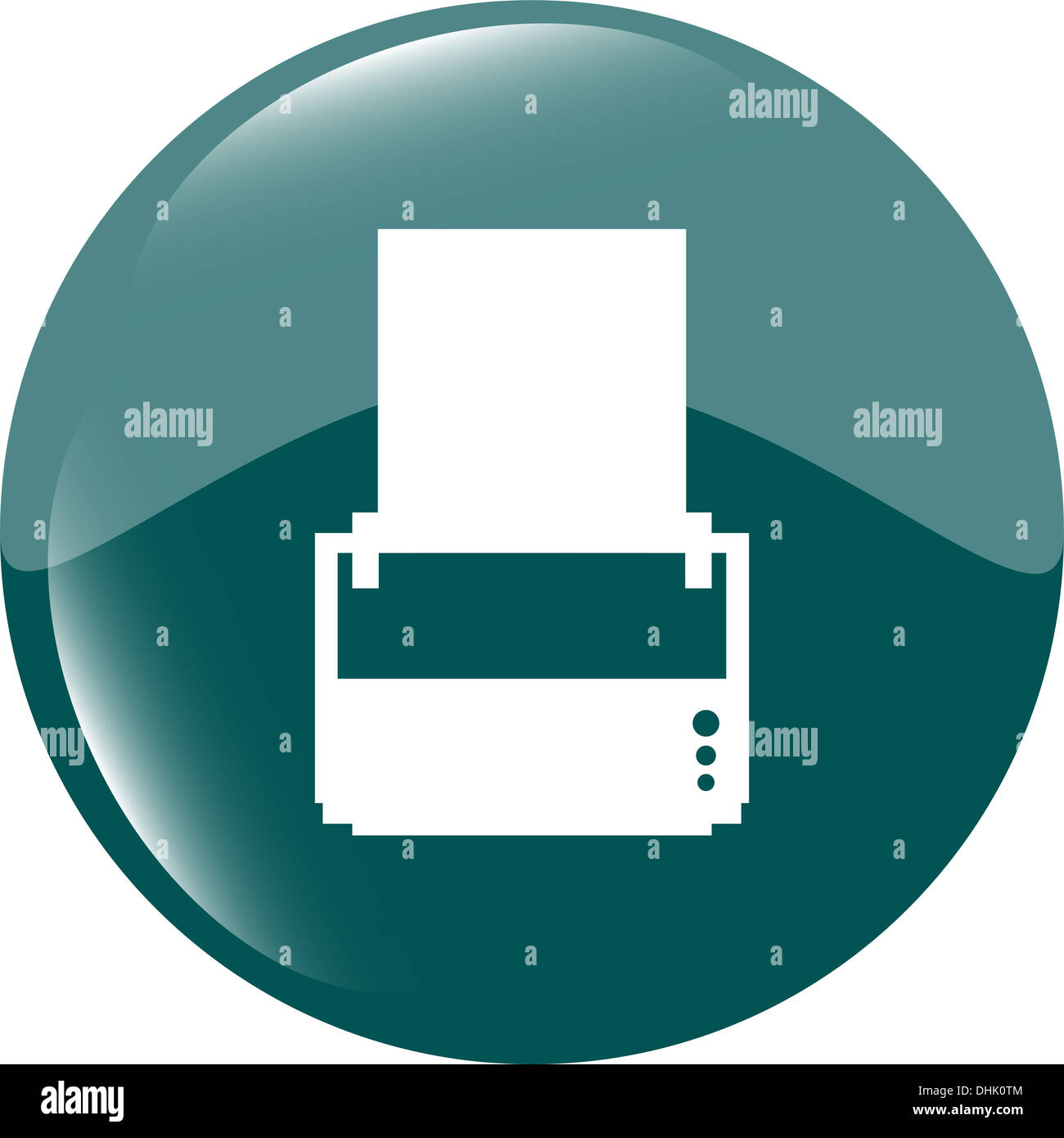 printer glossy icon buttons for web Stock Photo - Alamy