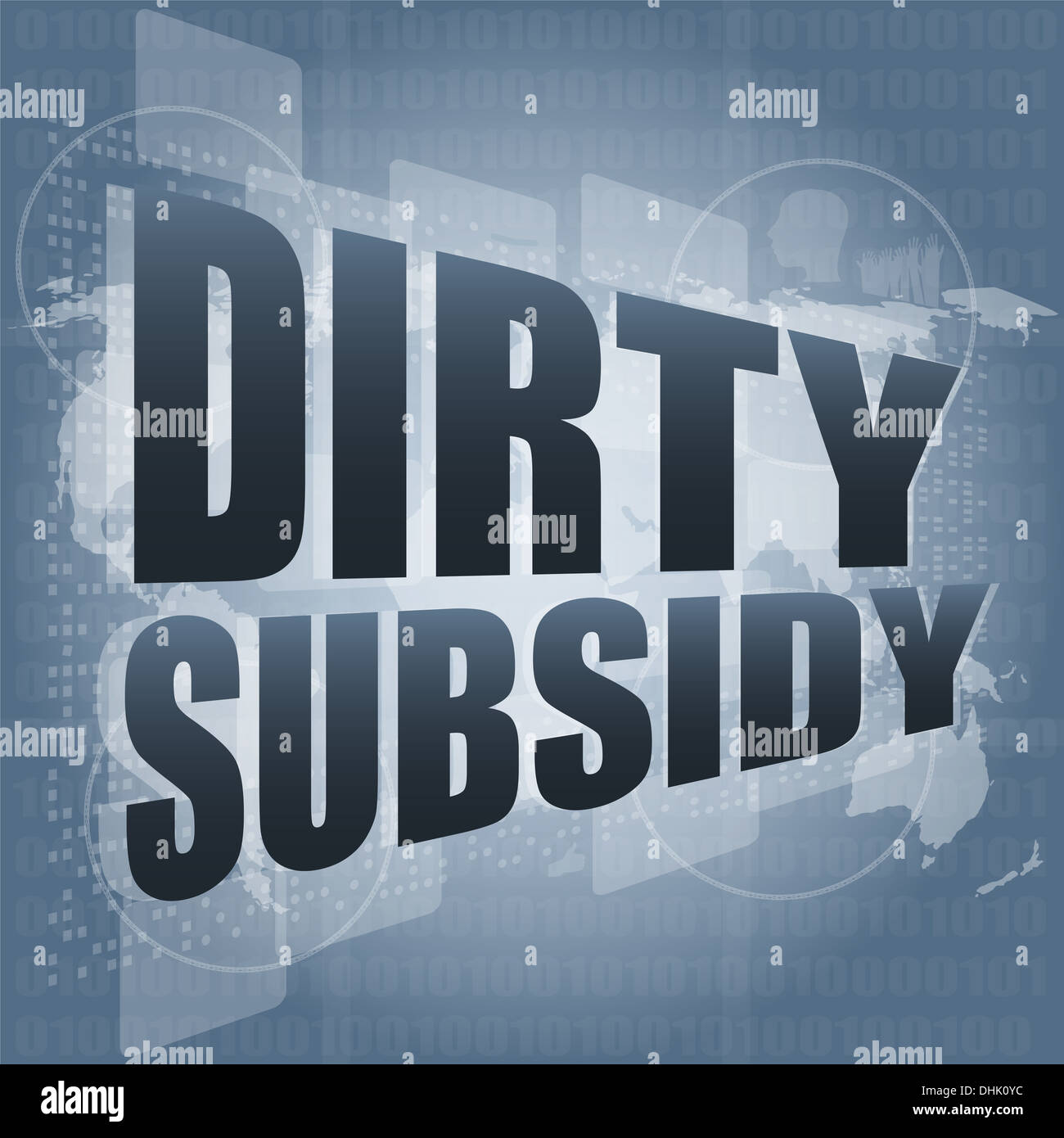 dirty subsidy on digital touch screen Stock Photo - Alamy