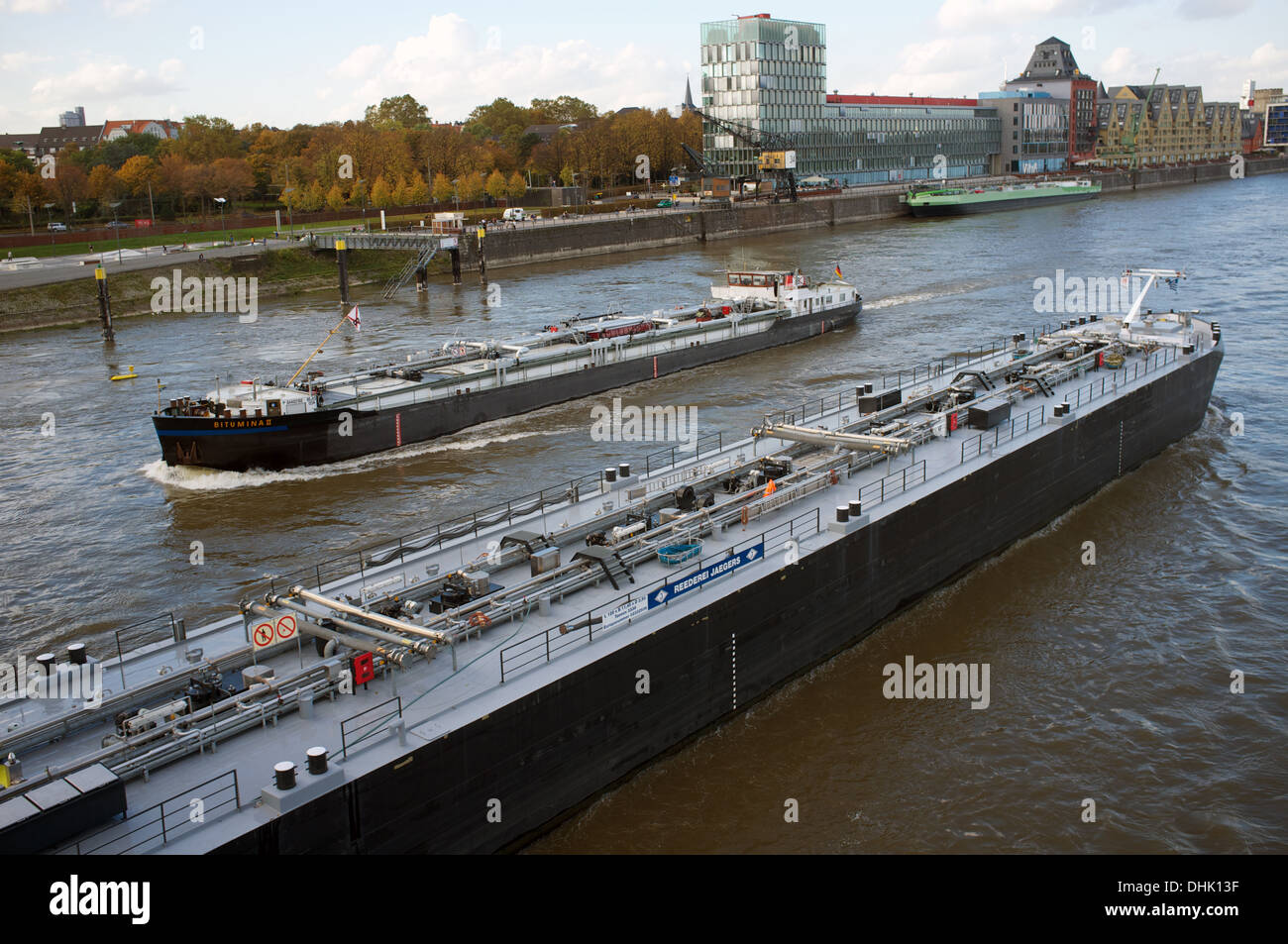 Oil tankers, river Rhine, Cologne, Germany Stock Photo - Alamy