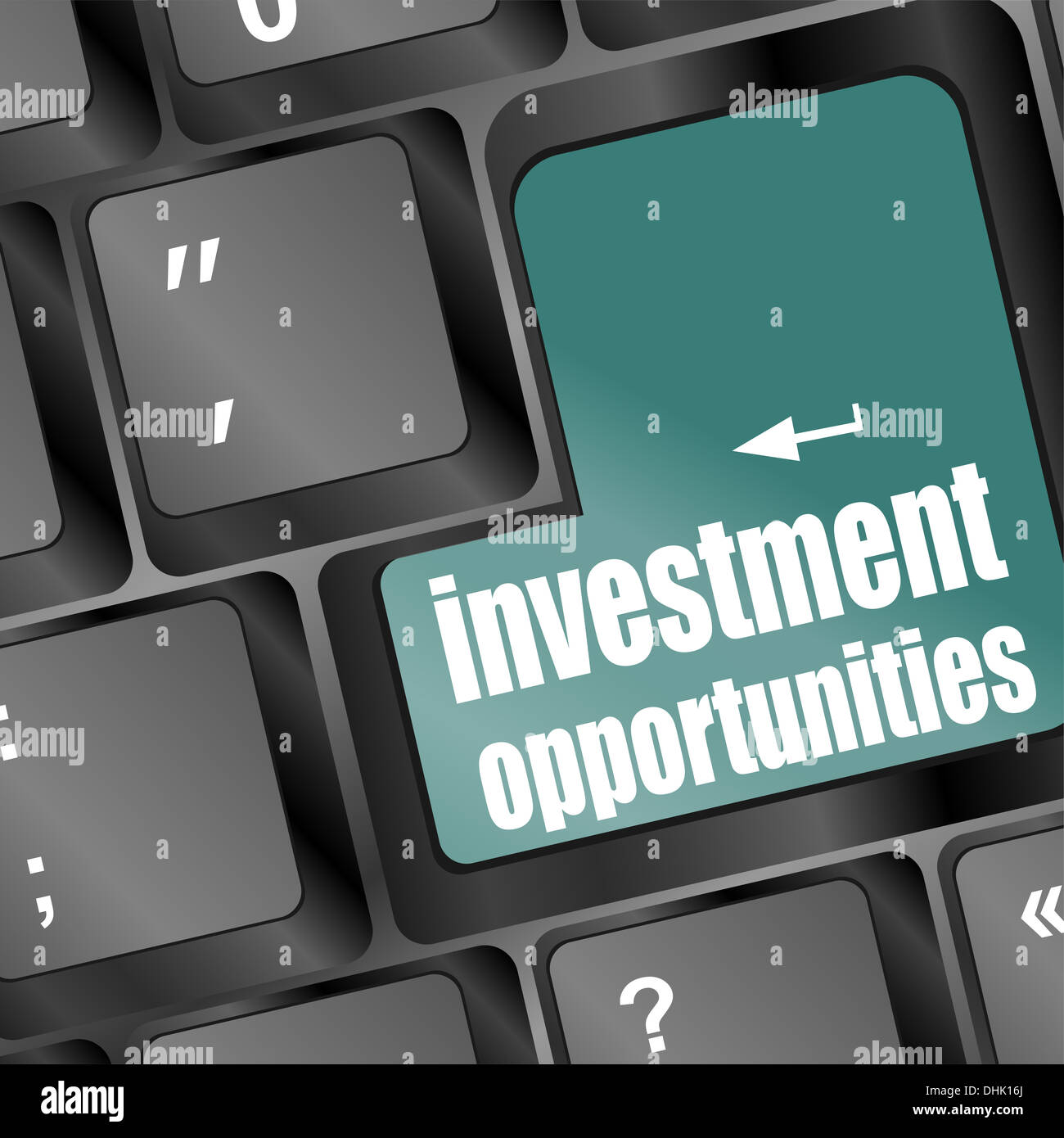 investment opportunities keyboard key Stock Photo - Alamy