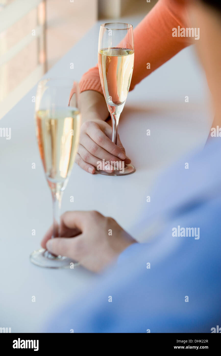 A couple having champagne Stock Photo - Alamy