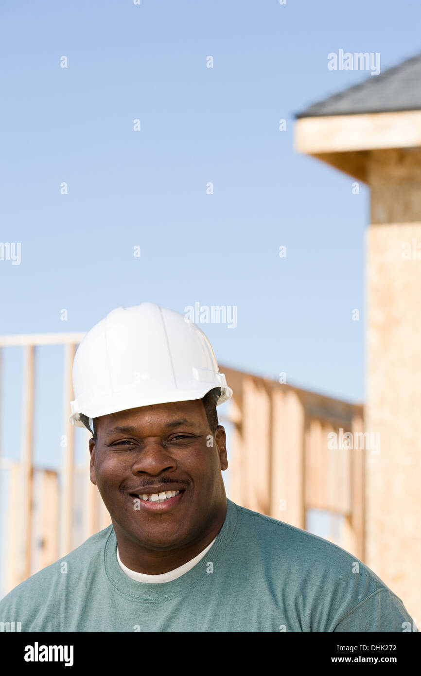Portrait of a builder Stock Photo - Alamy
