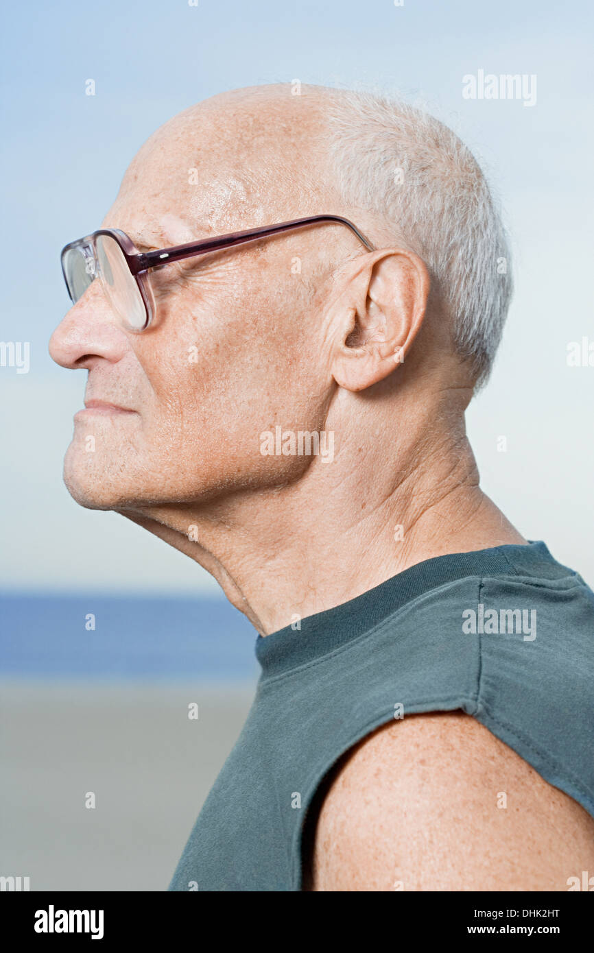 Profile of a senior man Stock Photo - Alamy