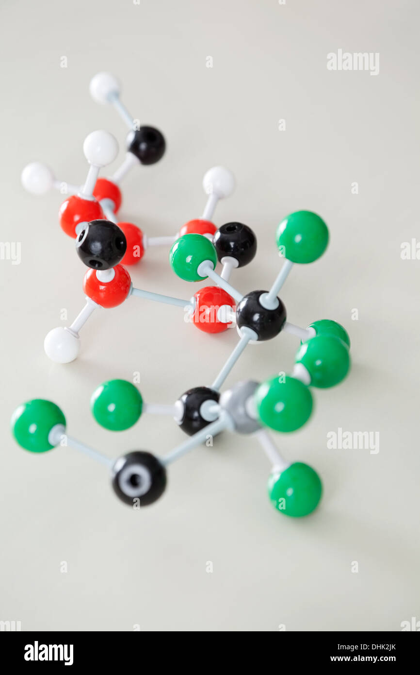 Molecular Structure On Desk In Classroom Stock Photo - Alamy