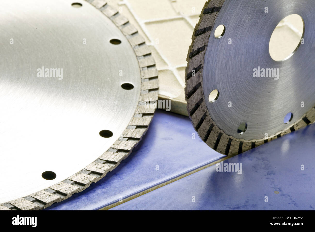 Diamond discs for cutting of tile Stock Photo - Alamy