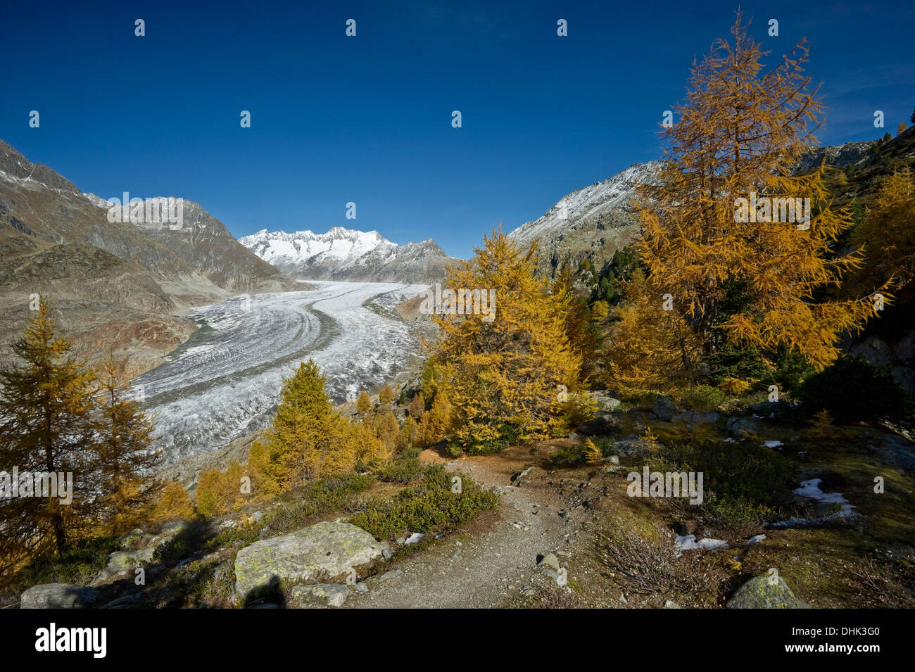 Aletsch glacier unesco world heritage hi-res stock photography and ...
