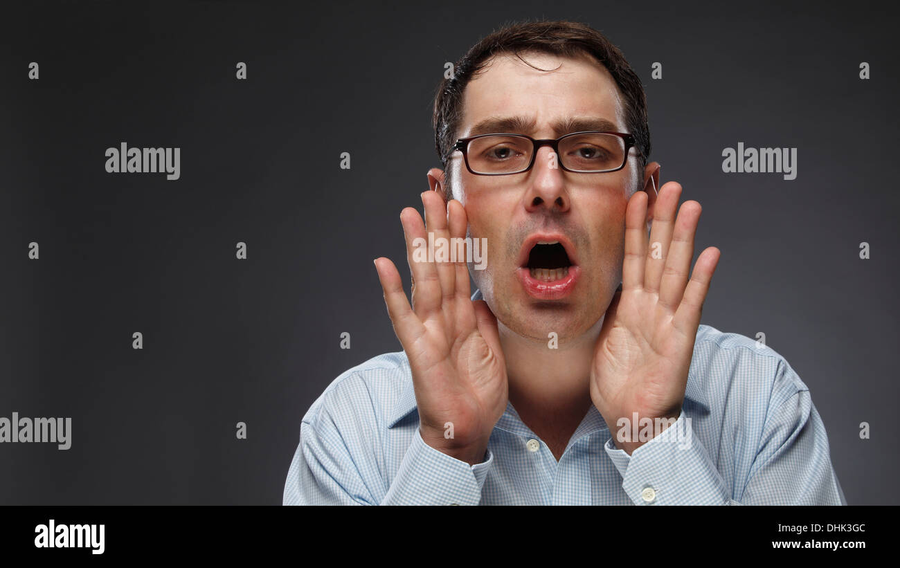 Man hands glasses shot Cut Out Stock Images & Pictures - Alamy