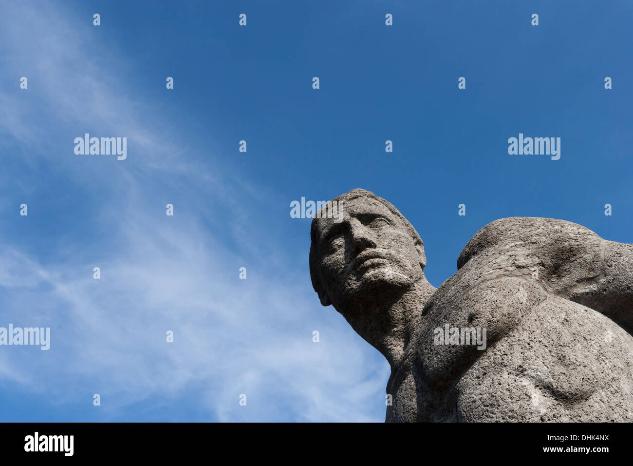 Germany, Munich, Detail of the water power allegory on Reichenbach ...