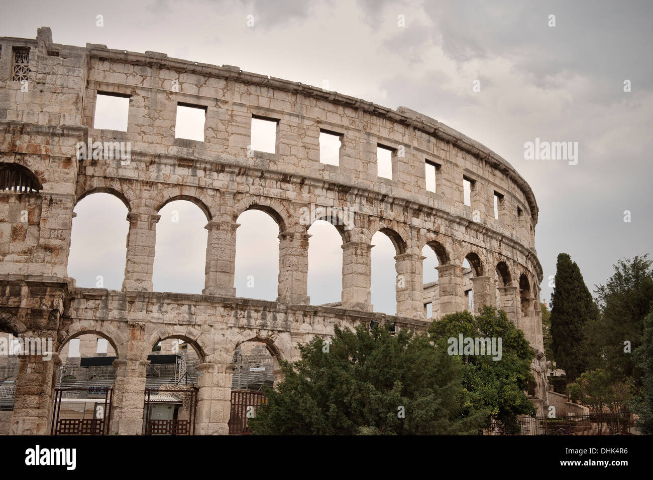 Detail of Roman amphitheatre in Pula, Istria, Croatia Stock Photo - Alamy