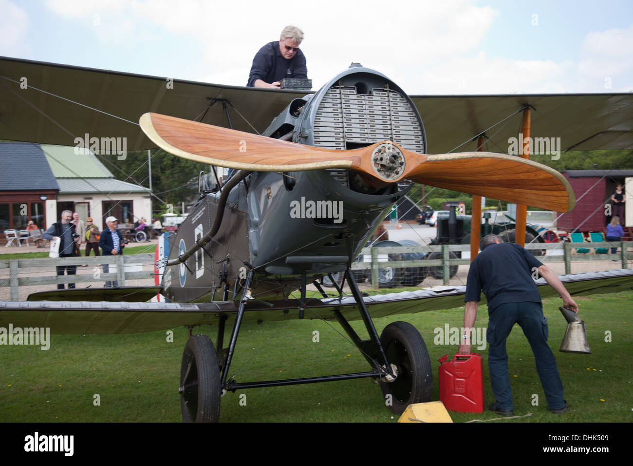 Bristol Fighter WW1 biplane aircraft at a Shuttleworth Collection air ...