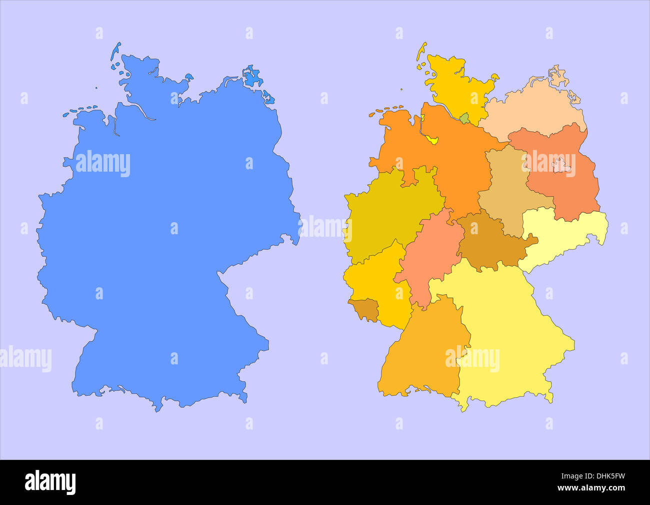map of germany Stock Photo - Alamy