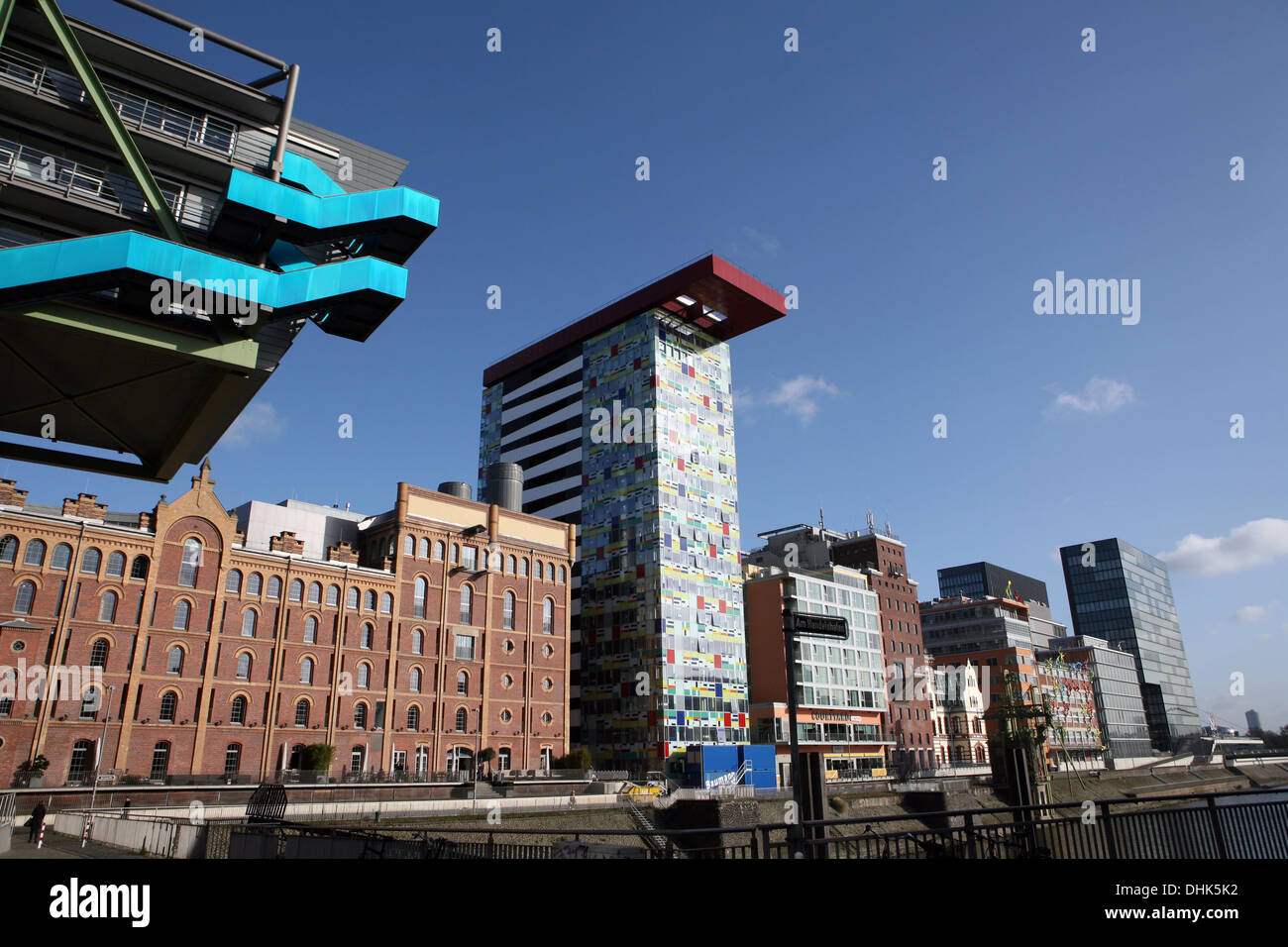 varied architecture in the Media Harbour Stock Photo - Alamy