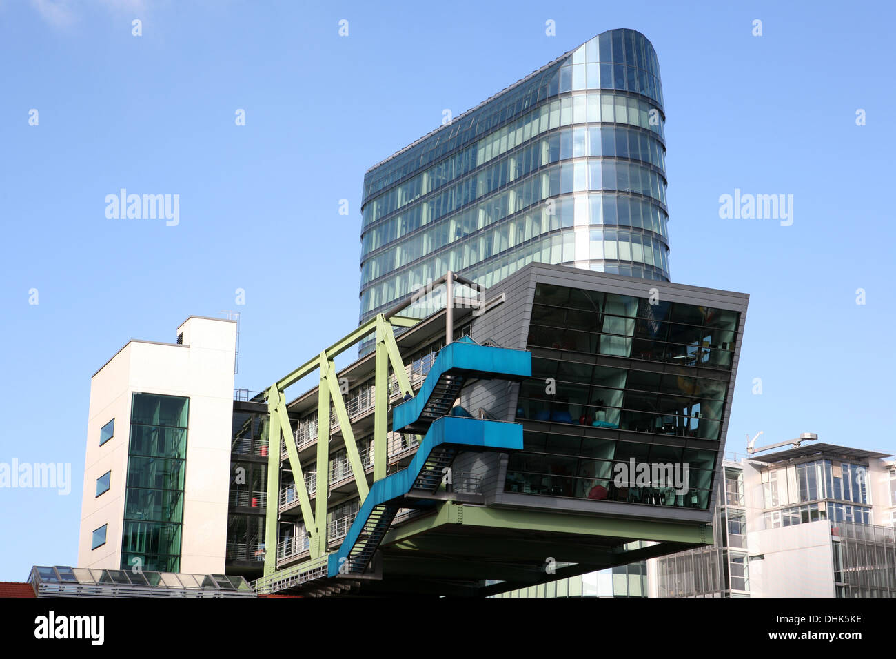 varied architecture in the media harbour Stock Photo - Alamy
