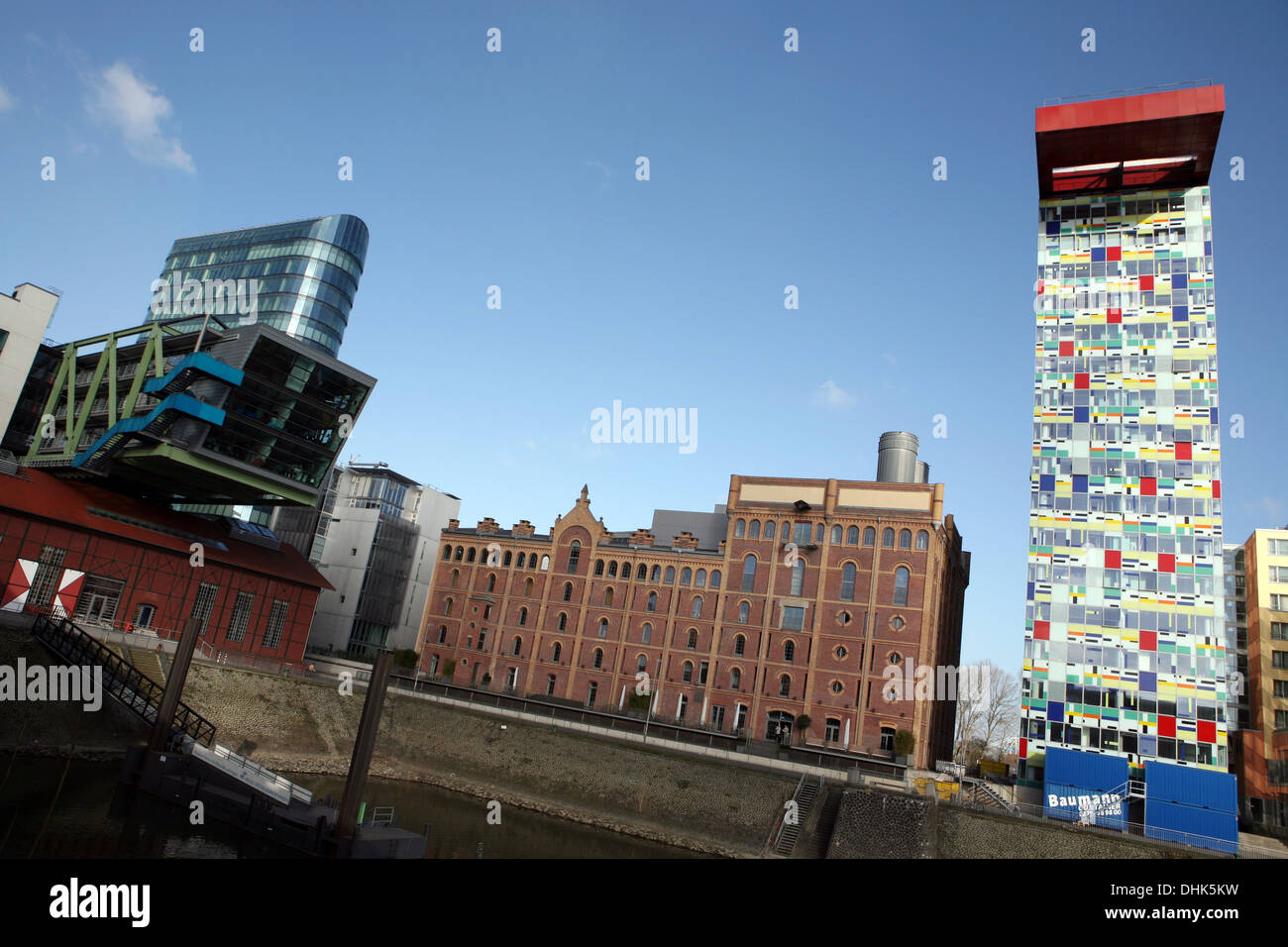varied architecture in the Media Harbour Stock Photo - Alamy
