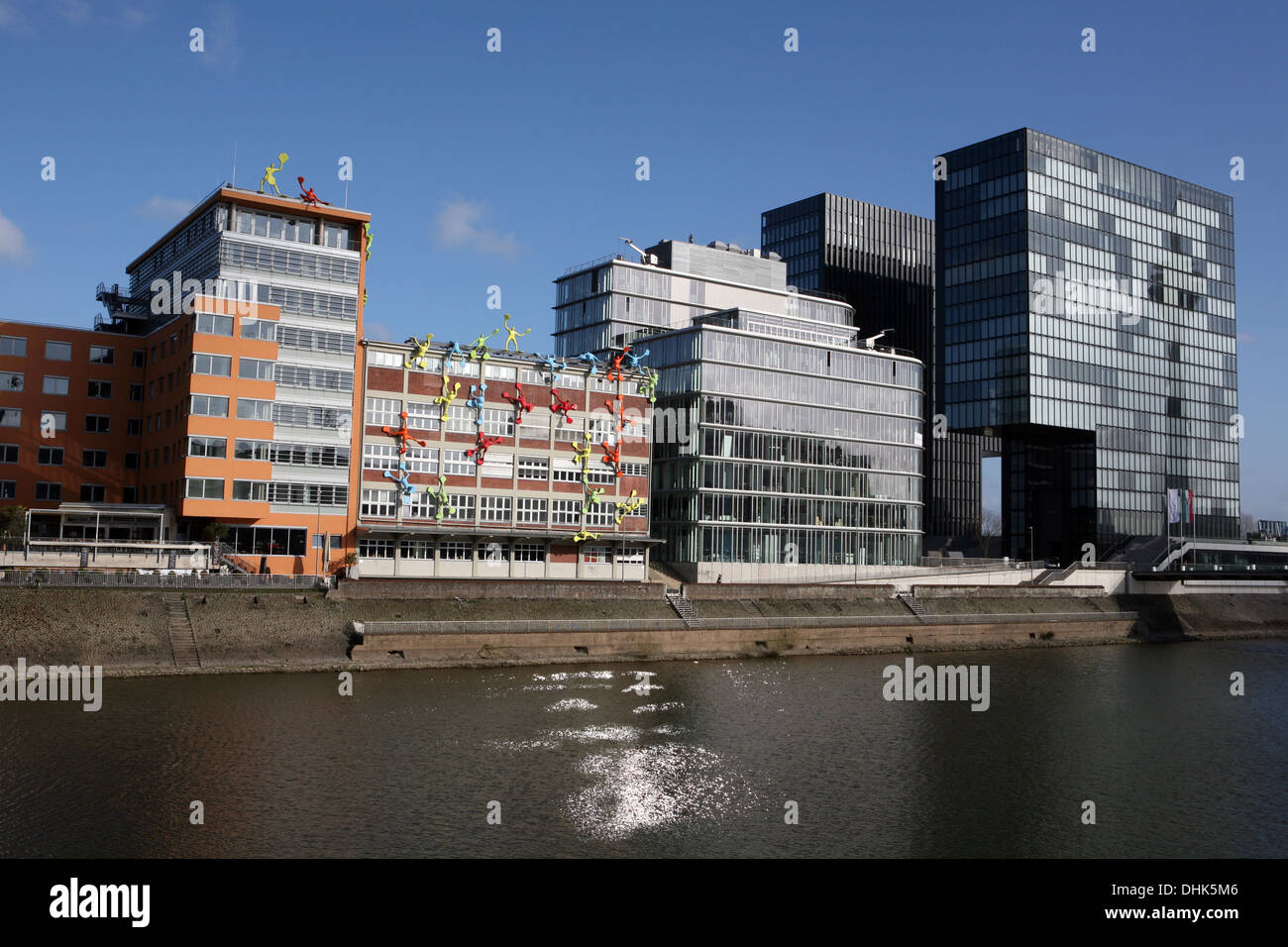 varied architecture in the Media Harbour Stock Photo - Alamy