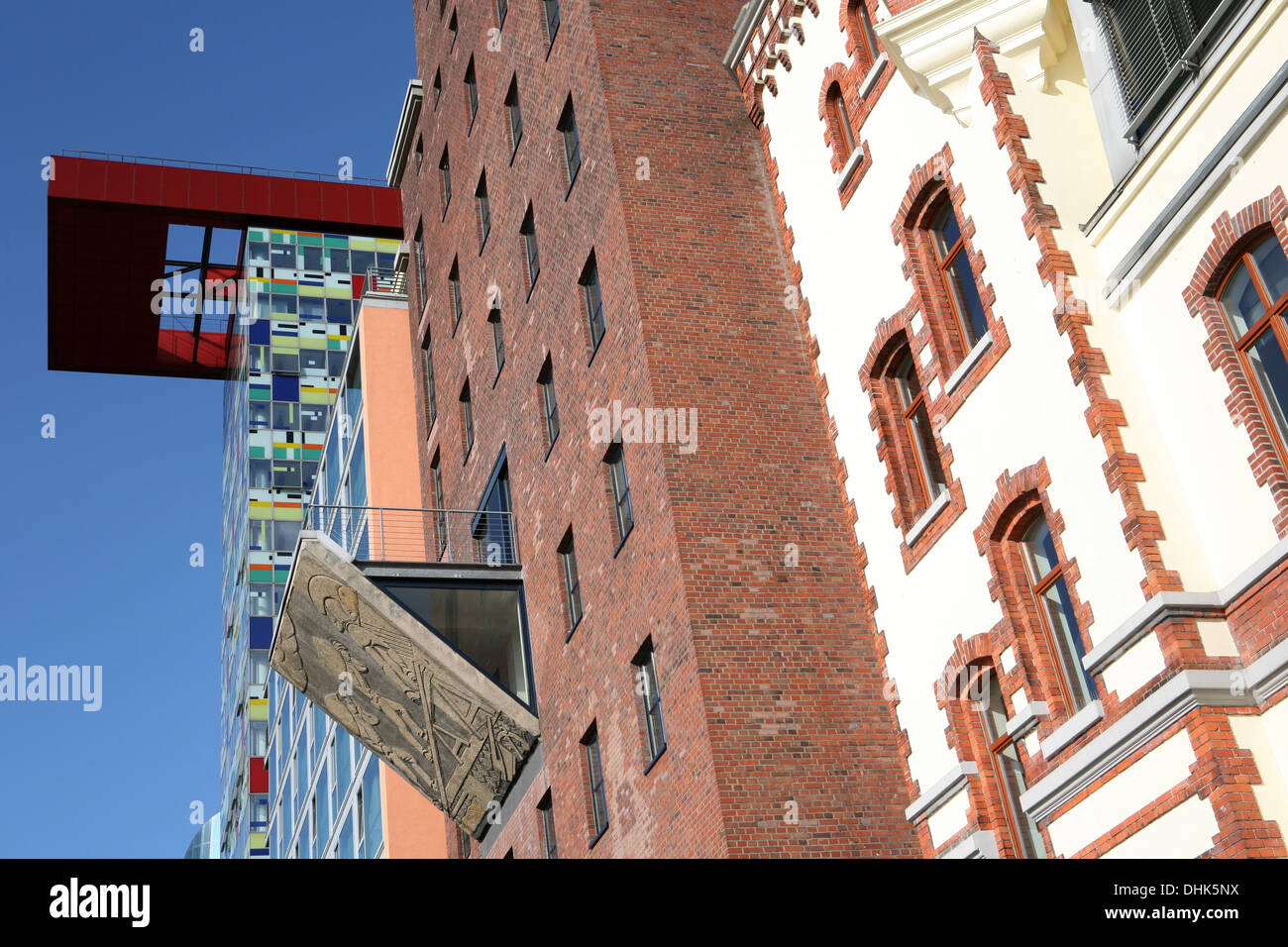 varied architecture in the Media Harbour Stock Photo - Alamy