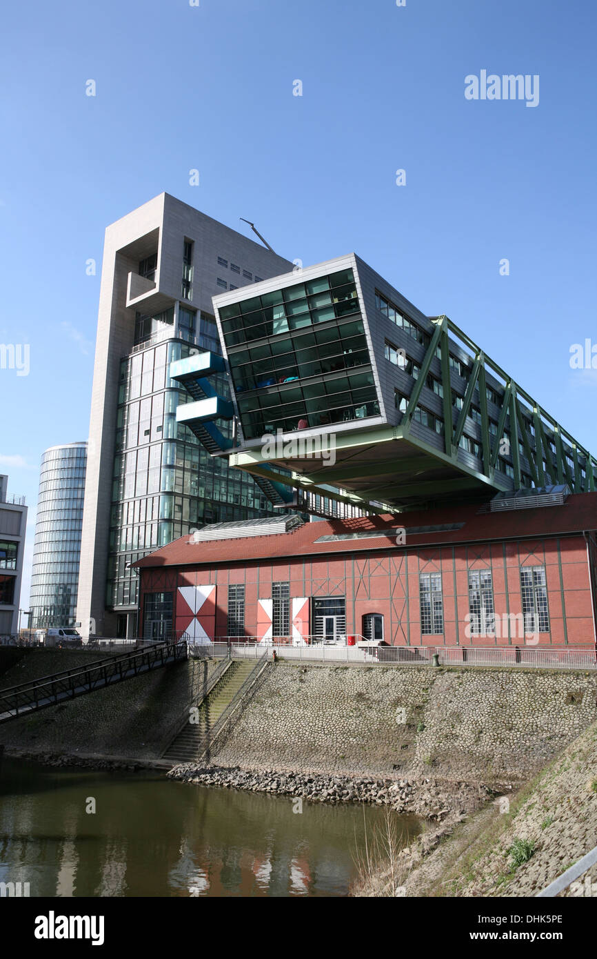 varied architecture in the Media Harbour Stock Photo - Alamy