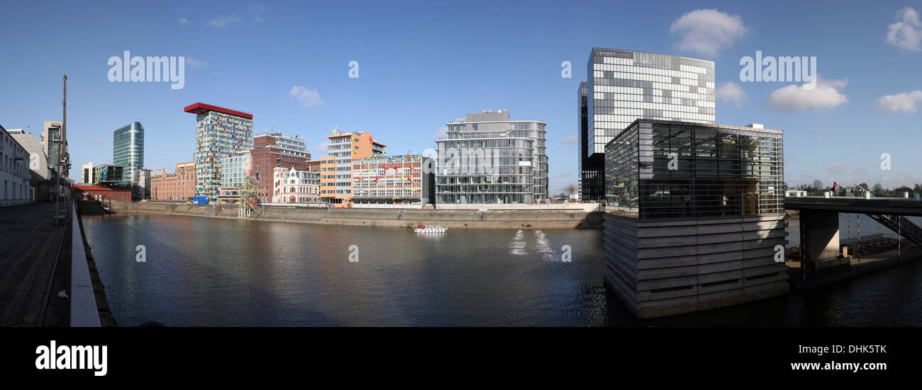 varied architecture in the Media Harbour Stock Photo - Alamy
