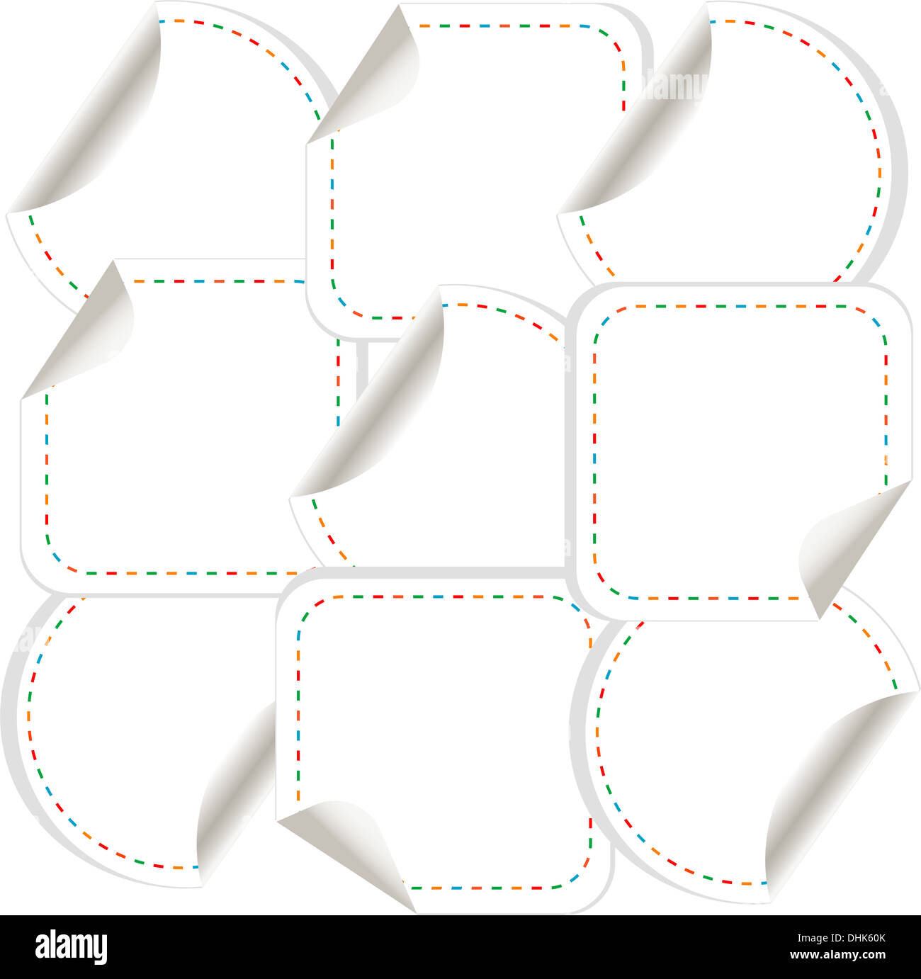 illustration of set of sticker and label Stock Photo - Alamy