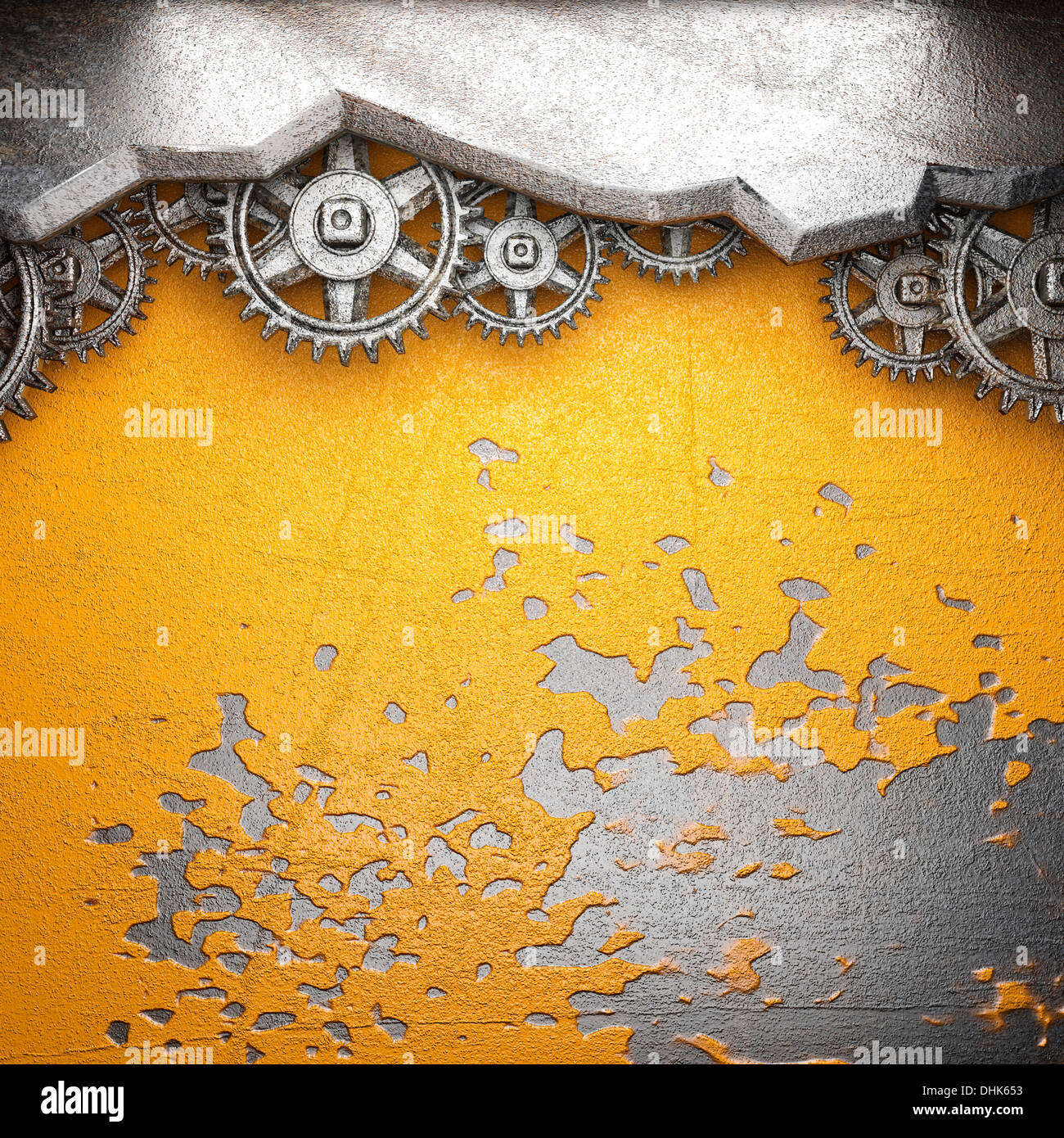 gear wheels on steel background Stock Photo - Alamy