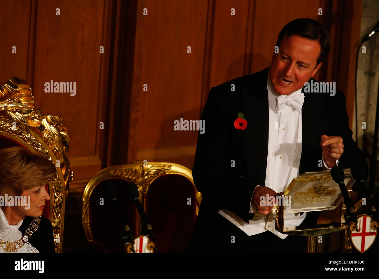 British Prime Minister David Cameron and Lord Mayor Alderman Fiona ...