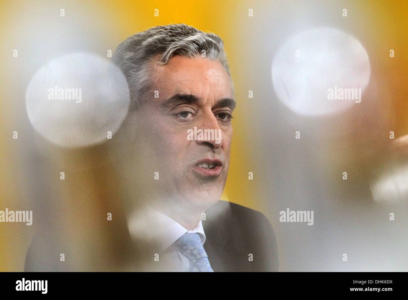 CEO of Deutsche Post AG, Frank Appel, holds a press conference at ...