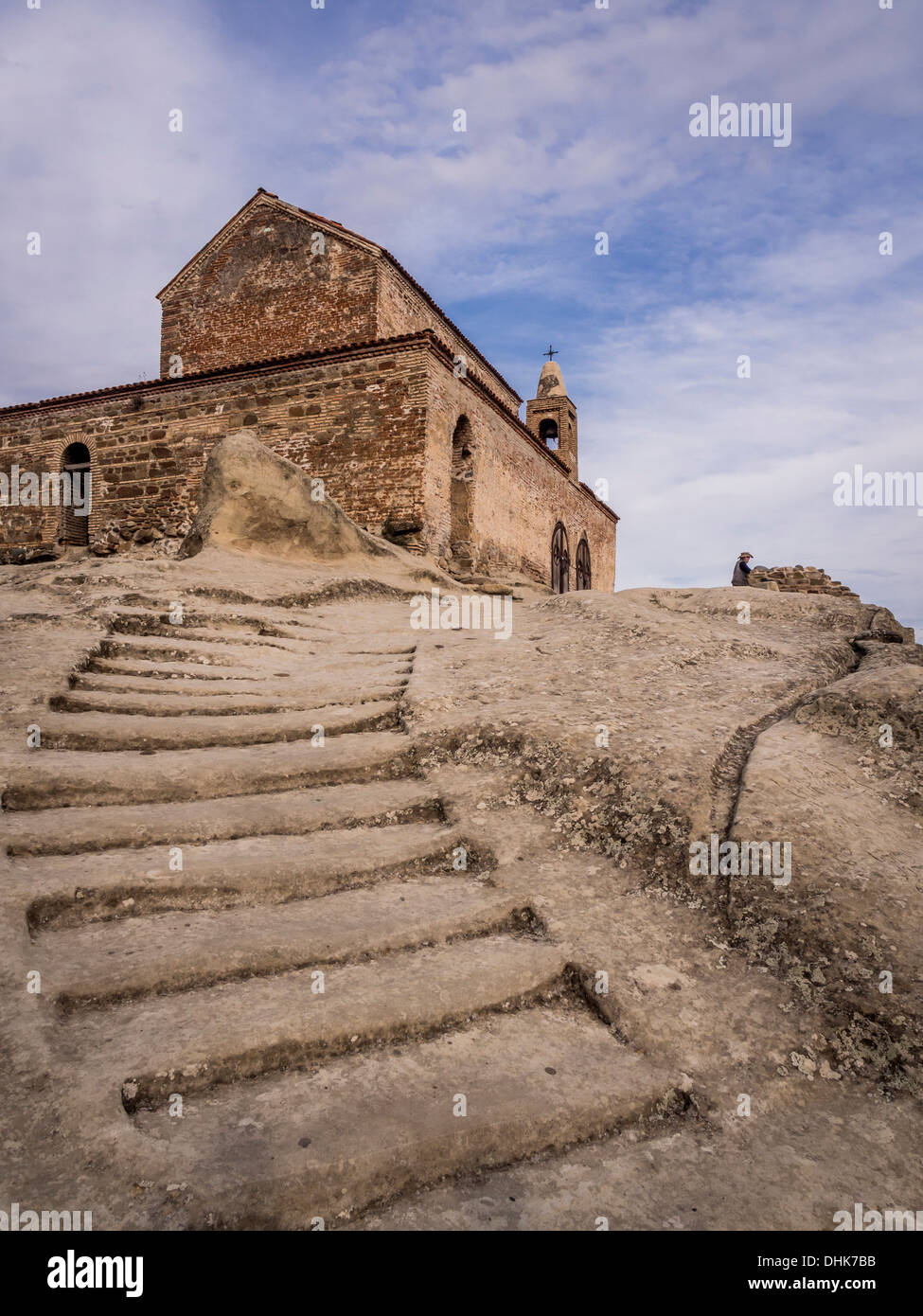 The 9th/10th century three-nave basilica in Uplistsikhe cave complex in ...