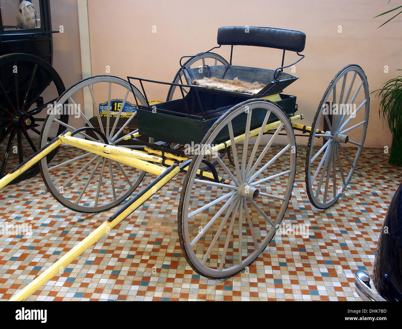 The chariot on display at the Museum of Automobiles in Vende, France ...