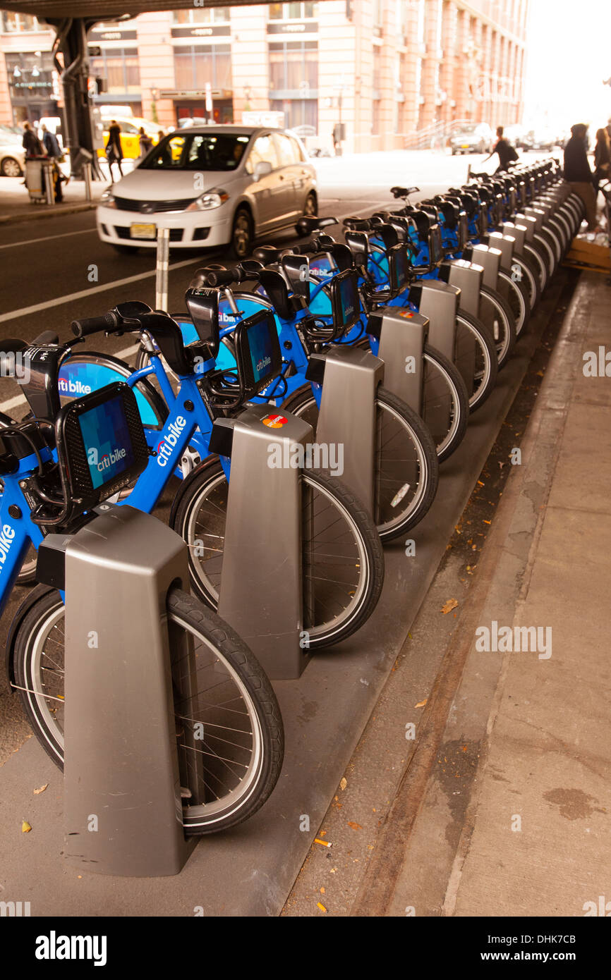 Citibike bike docking station,The High Line, New York City, United ...