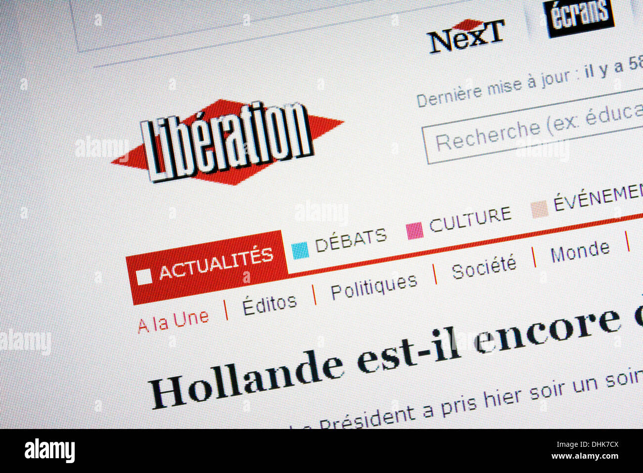 French website of the newspaper Liberation,France Stock Photo - Alamy