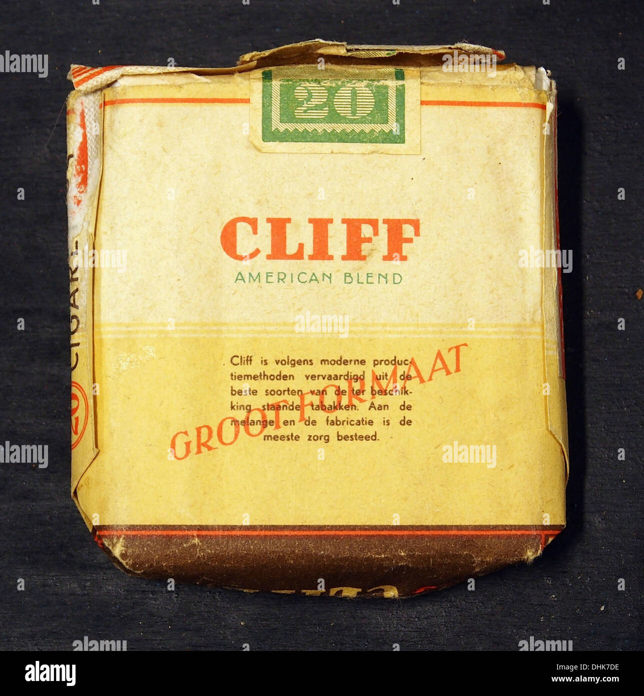 The Cliff cigarettes packet features vintage tobacco branding and ...