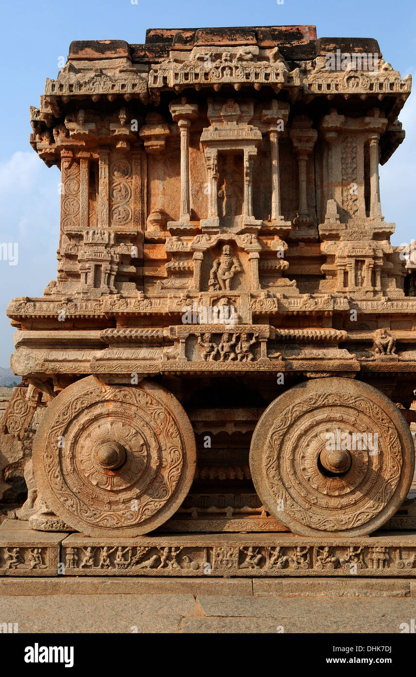 stone chariot at vittala temple,hampi,india. Hampi is a unesco world ...