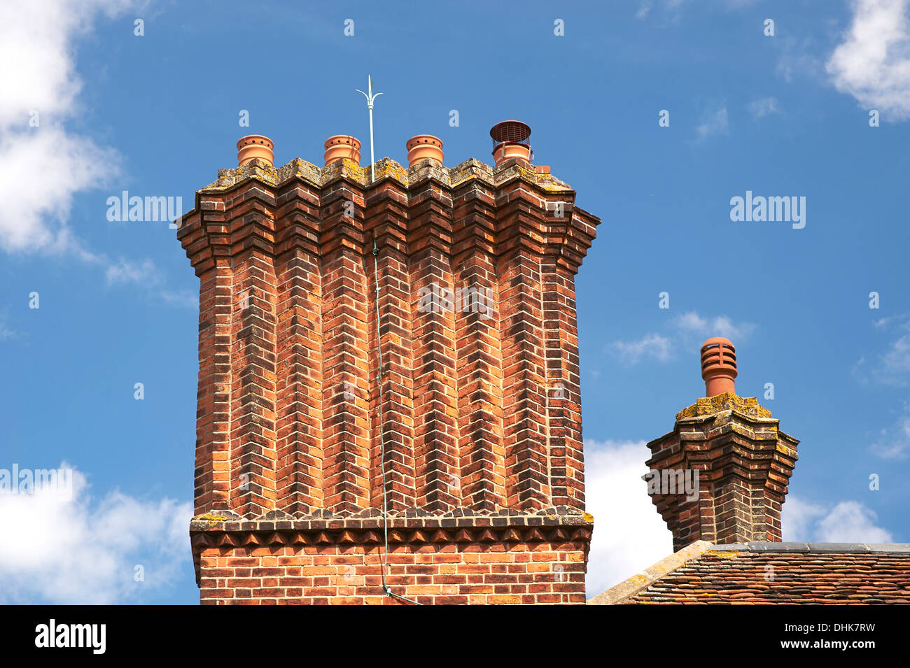 Chimneys, red brick, Victorian Stock Photo - Alamy