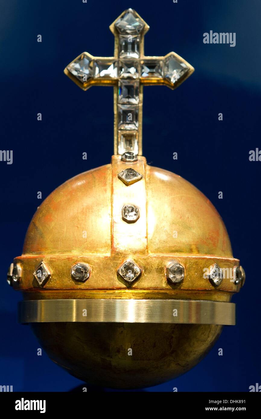 Dresden, Germany. 12th Nov, 2013. The orb of the coronation regalia of ...