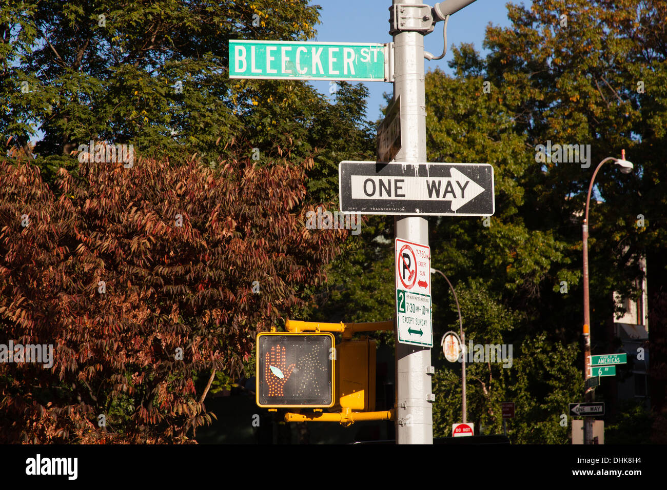 Bleecker Street sign, Greenwich Village, New York, United States of ...