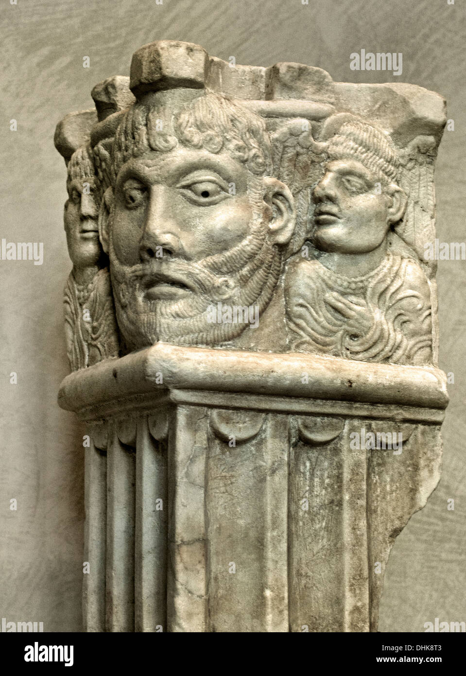 Chapiteau - Capital column Rhone Valley 12 Century France French Stock ...