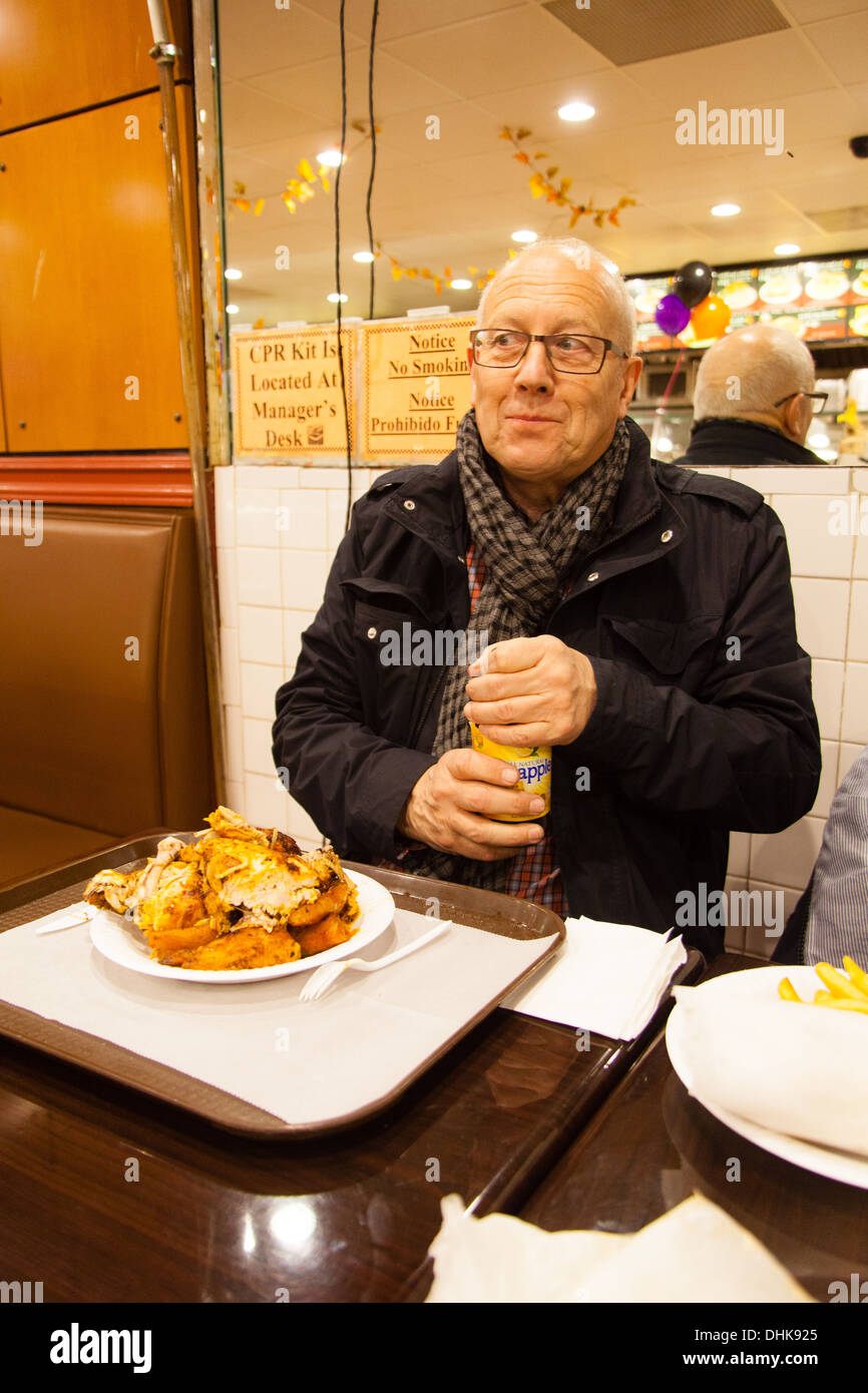Roast Chicken meal, Al's Delicatessen, Seventh Avenue, Manhattan, New ...