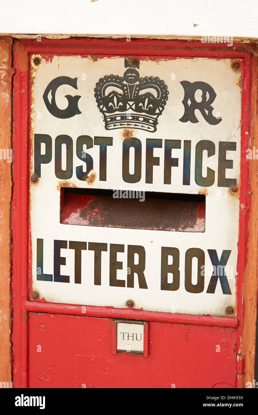 Post Office letter box , old fashioned Stock Photo - Alamy