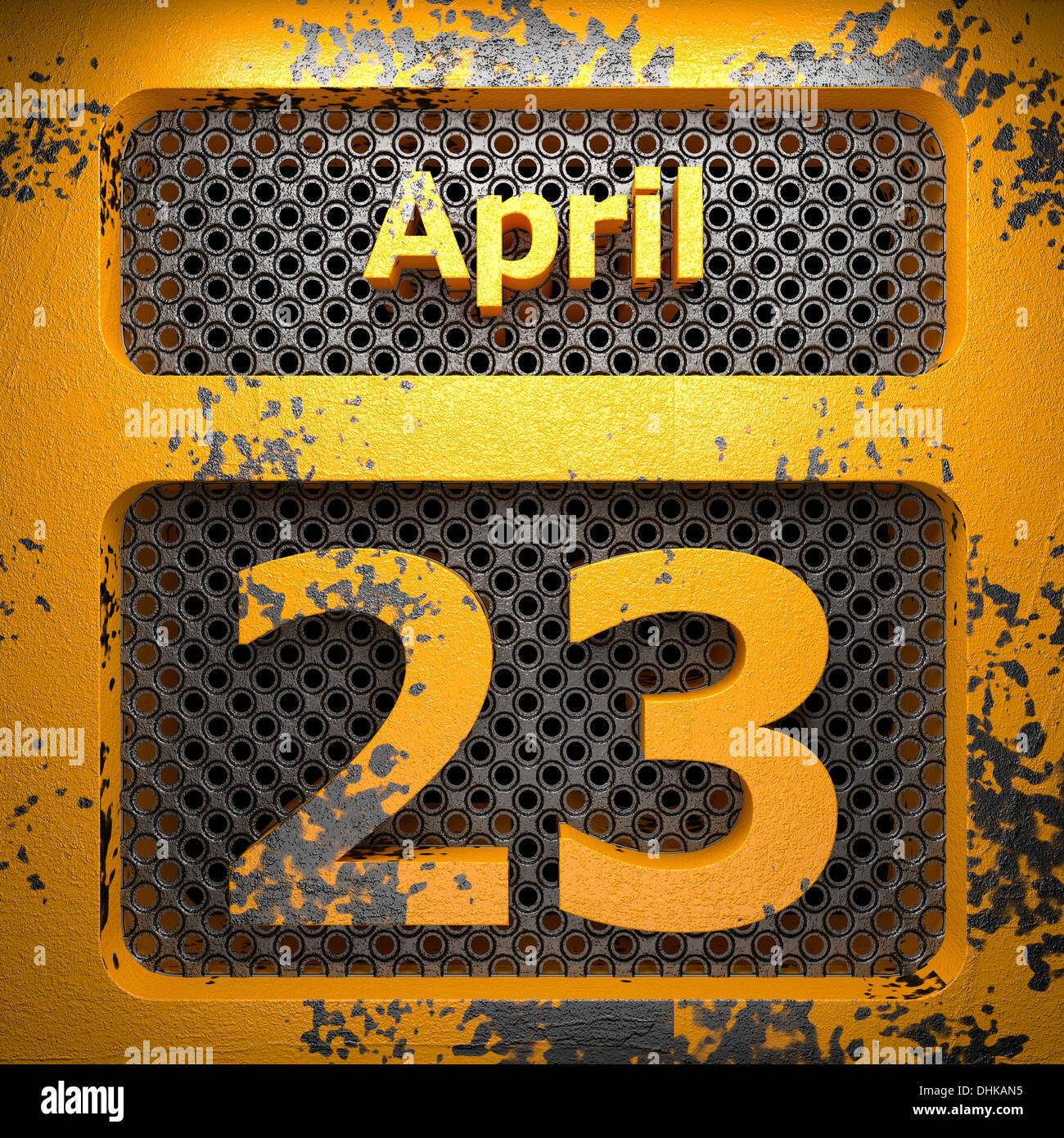 april 23 of painted steel Stock Photo - Alamy